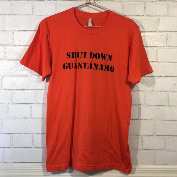 American Apparel | Shirts | Retro Shut Down Guantanamoorange Protest ...